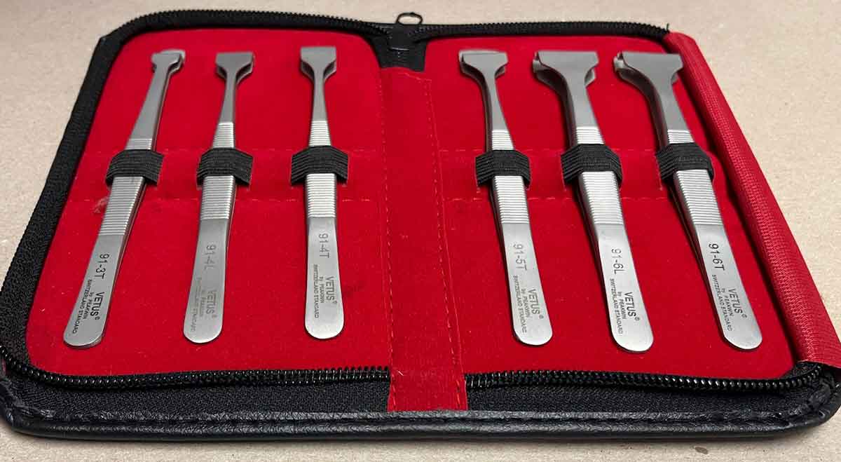 6 pieces Wafer Handling Tweezer Set Vetus Wafer and Component Handling ...