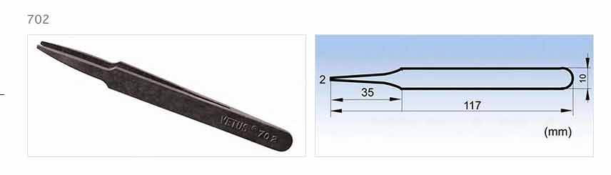 Model-702 Vetus Plastic Fiber Tweezers - Vetus Tweezers – Vetus Tweezers